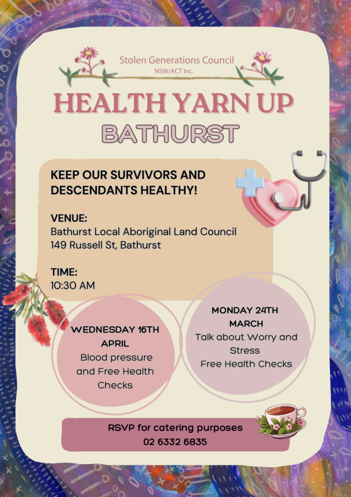 Bathurst Health Yarn Up - Stolen Generations Council